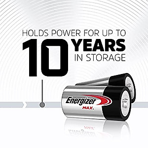 Energizer MAX C Batteries, Premium Alkaline C Cell Batteries (8 Battery Count)