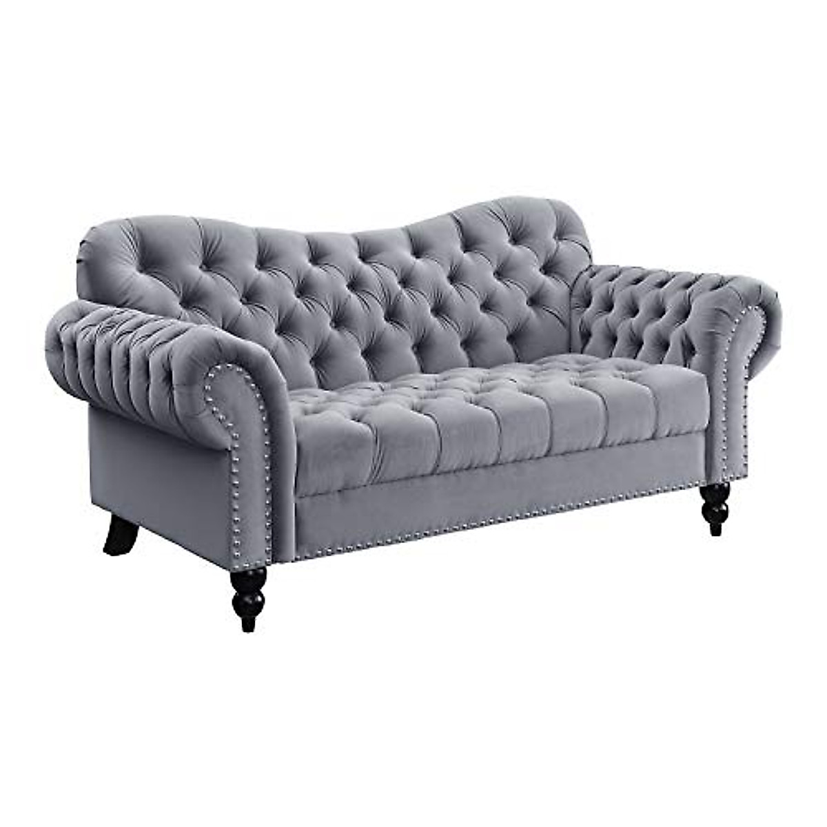 Lexicon Cruz Living Room Loveseat, Dark Gray