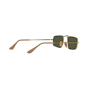 Ray-Ban RB3957 Julie Rectangular Sunglasses, Legend Gold/Green, 49 mm