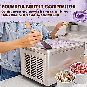 Whynter ICR-300SS 0.5-Quart Stainless Steel Rolled Ice Cream Maker with Compressor