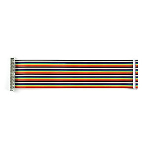 UCTRONICS Male to Female GPIO Ribbon Cable 40pin 8inch Breadboard Jumper Wires for Connection Raspberry Pi 5 3 2 Model B B+ w/ 3.5/5 inch TFT Touch Screen LCD Display