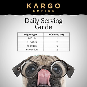 Kargo Empire Probiotic Dog Supplement – Supports Digestion & Healthy Immune System – Helps with Gut Health, Itchy Skin, Seasonal Allergies, and Yeast – 4 Billion CFU’s/2 Chews – 140 Soft Chews
