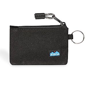 KAVU Stirling Double Sided Slim Cotton Canvas Zip Wallet - Black