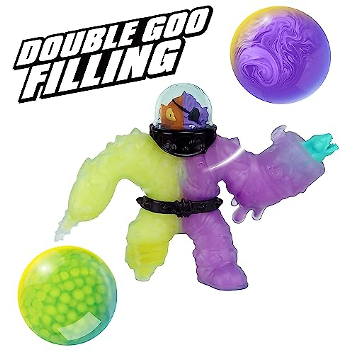 HEROES OF GOO JIT ZU Deep Goo Sea Bowlbreath Double Goo Pack. Stretchy, Squishy 6.5" Bowlbreath with 2 in 1 Goo Power and EEL Pop Attack Weapon
