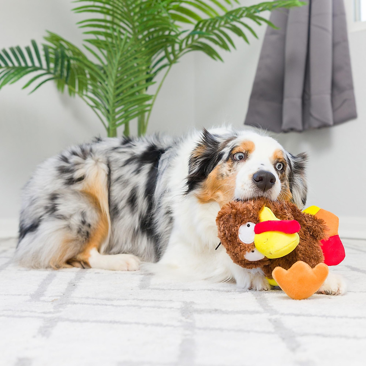 Huxley & Kent Slappies for Dogs | Wishbone Turkey (Small) | Squeak & Shake Dog Toy | No Stuff Squeaky Toy, TPR Ball in Head | Simulates Hunting Nature for Dogs