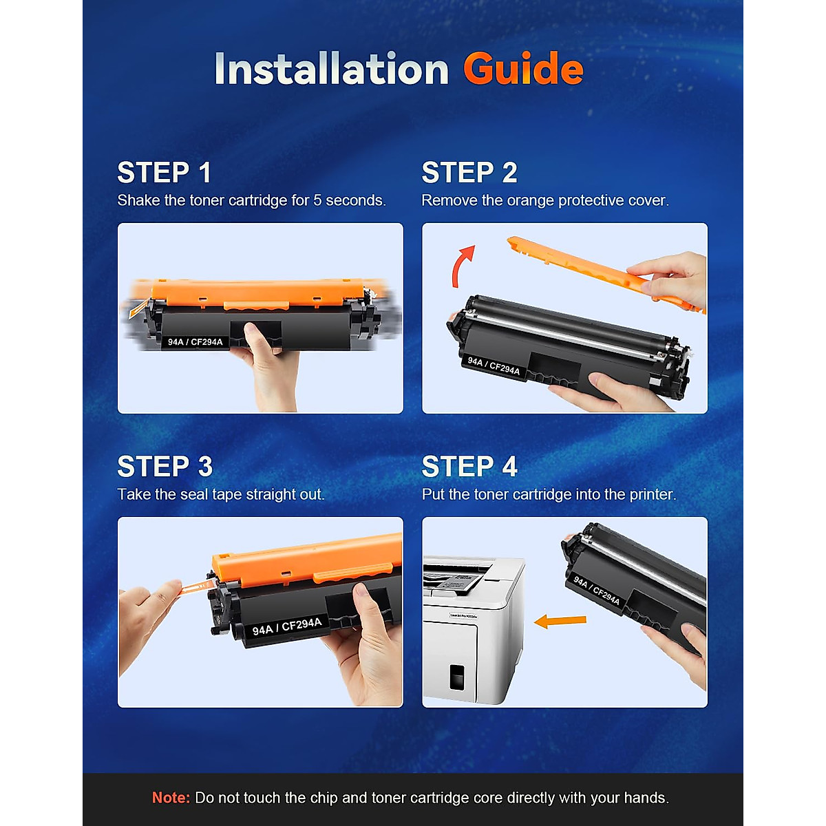 Compatible CF294A 94A Toner Cartridge Replacement for HP 94A CF294A 94X CF294X Work with Laserjet Pro M118dw, Laserjet Pro MFP M148fdw, M148dw, M118, M148, 118dw, 148dw 148fdw(Black, 2 Packs)