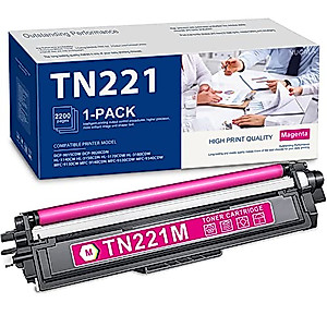 NUCALA Compatible TN-221M TN221M TN 221M TN221 TN-221 Toner Cartridge Replacement for Brother MFC-9140CDN DCP-9015CDW DCP-9020CDN MFC-9330CDW HL-3150CDN HL-3170CDW Printer (1-Pack, Magenta)