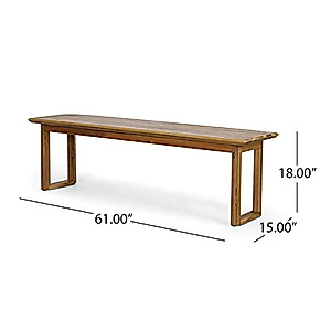 Christopher Knight Home Nibley Dining Bench, Teak