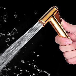 NBAAYIK Handheld Bidet Sprayer Kit,Bidet Sprayer Kit for Toilet,Bidet Sprayer for Toilet Black,Bidet Shower Head,Bidet Shower Kit,Bidet Sprayer Kit,Toilet Sprayer Set,Gold C (Golden C)