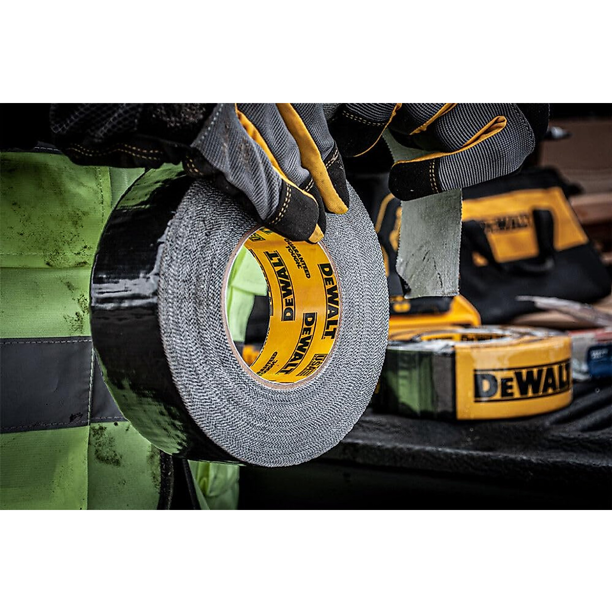 DEWALT Ultra-Tough Black Duct Tape, Single Roll, 1.88 in x 30 yd
