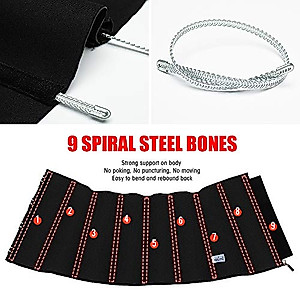 ASHLONE Latex Waist Trainer Corset Underbust Sport Cincher Womens Workout Body Shaper Black