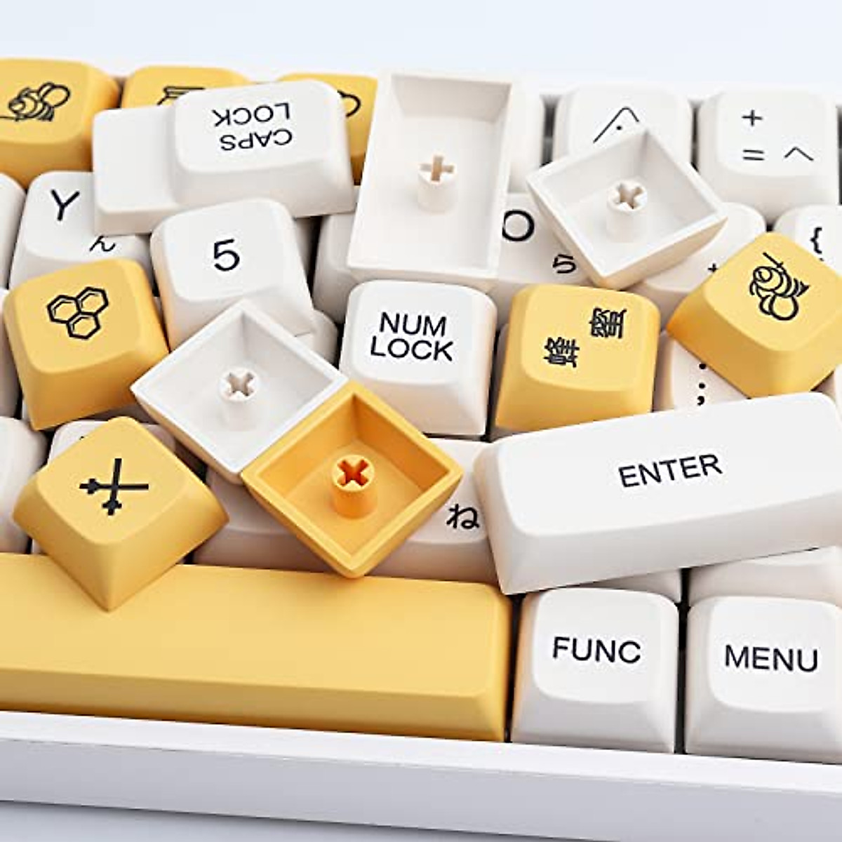 Hyekit PBT Keycaps 137 Keys Dye-Sublimation Keycaps XDA Profile Japanese Keycaps Cute Keycaps for Cherry Gateron MX Switches Mechanical Keyboards