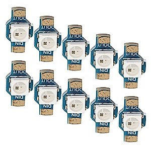 WS2812 RGB LED Module, Low Drive Voltage Simple Circuitry 10Pcs WS2812 LED Module PCB for Microcontroller