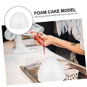 Garneck 3 pcs Cake Model Cake Decorating Round Cake Pans Wedding Decor Cake Dummies Trays Decorative Sports Decor Flower Decorations Athletic Dress Dome Template