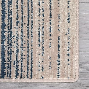 WESTLOOM Area Rug 2x3 Doormat Modern Ombre Area Rug Contemporary Front Door Mat Indoor Entrance Kitchen Rug Non-Shedding Small Rug Accent Door Mat for Living Room Bathroom Bedroom Blue