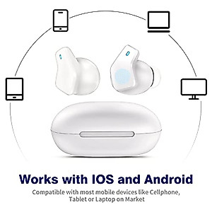 Jiunai Wireless Earbuds for Samsung S23, Bluetooth 5.2 Headphone in-Ear Earbuds Stereo HI-FI Noise Reduction Touch Control Earphones for Samsung S22 iPad iPhone 14 Pro OnePlus Google