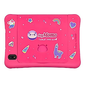 SoyMomo Tablet Pro 2.0 for Kids, Parental Control with Remote Blocking, Cyberbullying Detector, WiFi, Bluetooth, 8” Screen, 64GB Memory, 4GB RAM, Camera, 5000 mHa, Includes Silicone Case (Pink)
