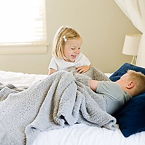 SARANONI Large Home Throw Decorative Bamboo Blanket 50" x 60 (Gray)