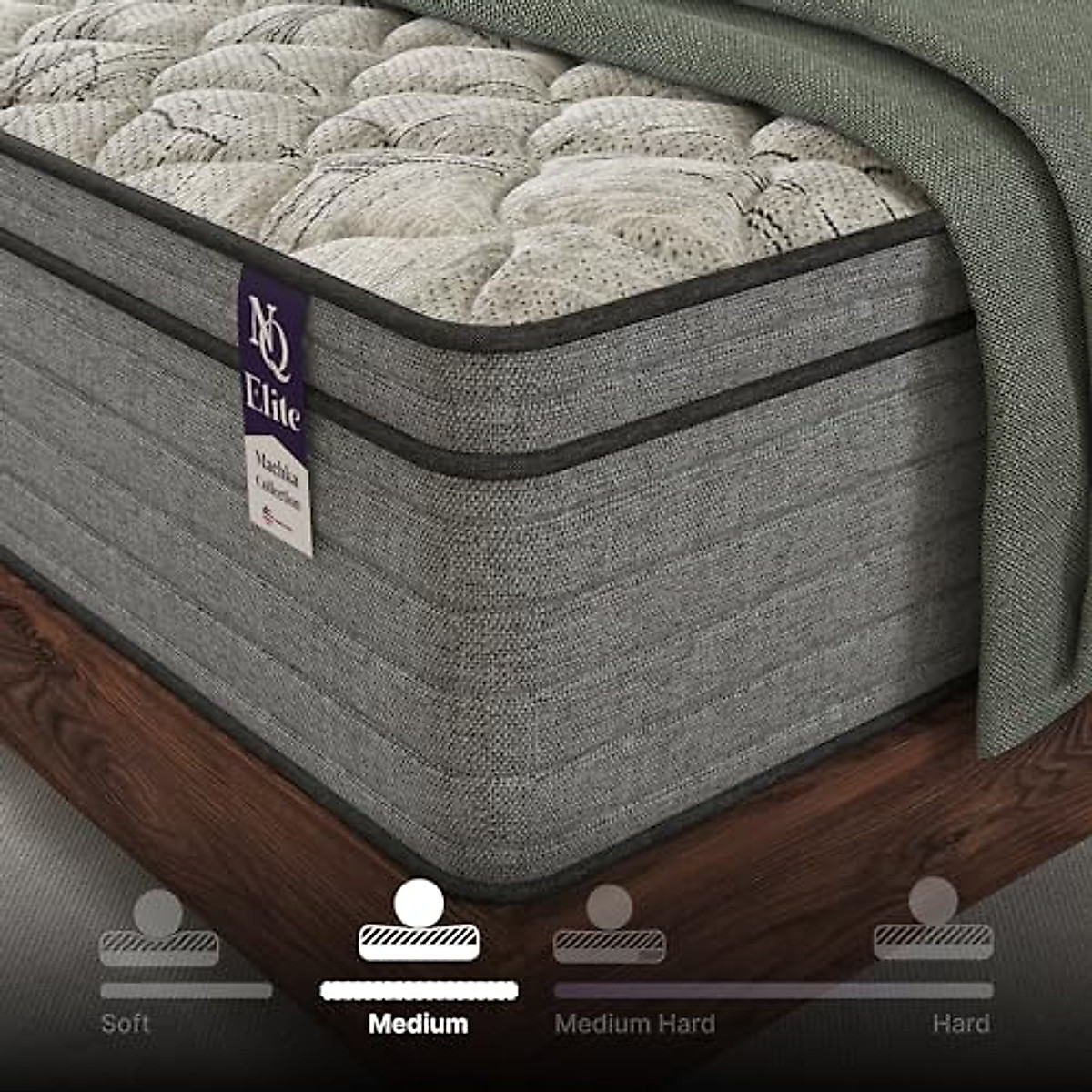 NapQueen Elite Series Machka King Size Mattress, 10 Inch Cooling Gel Memory Foam Mattress King Size, Hybrid Mattress in a Box with Individual Pocket Spring, CertiPUR-US Certified, Made in USA