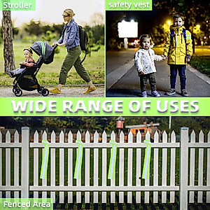 High Visibility Reflective Tape Strip 1.96in*0.79in Fabric Florescent Reflective Safety Tape Sew-on Warning Safety 16.4ft Length No Wrinkle Packaged in Roll