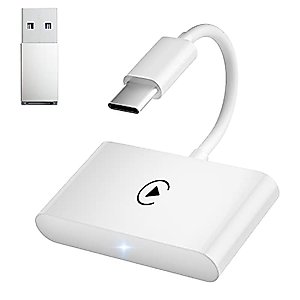 Wireless CarPlay - Wired CarPlay Convert Cars Wireless CarPlay，Wireless CarPlay Adapter，Apple CarPlay Wireless Adapter，Wireless Fast and Easy Use Fit for Cars from 2015 & iPhone iOS 10+(White)