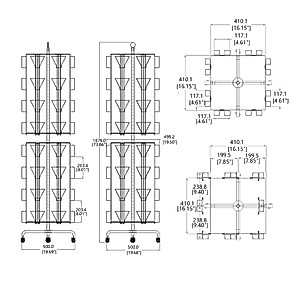 64 Adjustable Pockets Display Rack 5x7 7x5 up to 9.3" Wide X 8" Tall Cards, 1.27" deep Pockets, Double Tier Greeting Post Card Christmas Holiday Spinning Rack Stand White 10139-WHITE