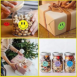 STARLIBOO Smile Face Stickers, Happy Encourage Sticker 1 inch, 1200 pcs Teacher Reward Stickers,Students Preschool Potty Training Rewards, Toddler Incentive Stickers