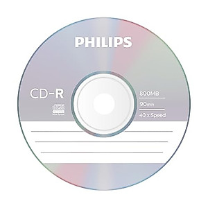 Philips CD-R 800 MB Data (Gbyte/90 Minuten, Multi Speed Recording 25er