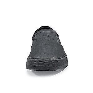 Shoes for Crews Ollie II, Mens, Women's, Unisex Slip Resistant Work Shoe Sneaker, Black Leather, Men's Size 13/Women's Size 14.5