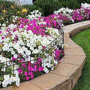 Doozx Animal Barrier Fence 10 Pack No Dig Fencing 12in(H) X 16.3ft(L), Rustproof Metal Wire Panel Decorative Garden Fence for Dog Rabbit Pet Outdoor Decor