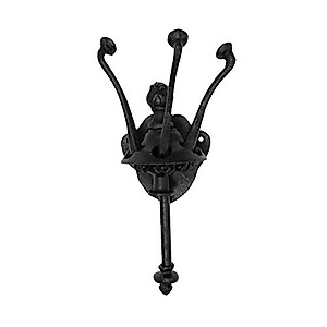 TG,LLC Treasure Gurus Cast Iron Retractable Wall Hook Folding Coat Hanger Jacket Holder Rustic Home Decor