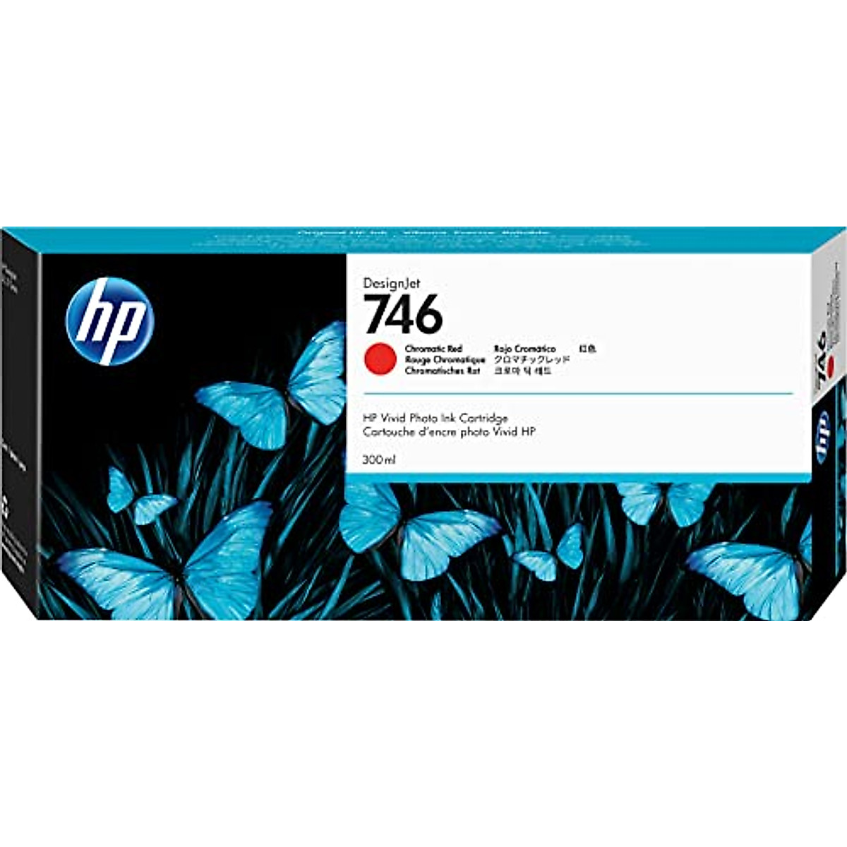 HP 746 Chromatic Red 300-ml Genuine Ink Cartridge (P2V81A) for DesignJet Z6 & Z9+ Large Format Printers
