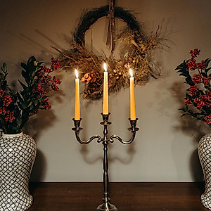 Aglary 16PCS Beeswax Taper Candles, 9" Handmade Natural Candles, Dripless and Smokeless，9 Hour Burn Time