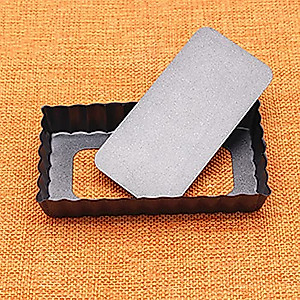 Luxshiny Pasties Grill Pan 2pcs 4 Non Loose Bread Tart Pan Quiche Tool with Dessert Cake Kitchen Removable Bakeware Loaf Stick Nonstick Inch Pie Bottom Baking Grill Pan Grill Pan Grill Pan Grill Pan