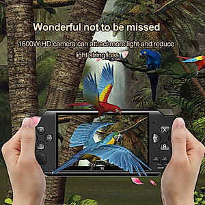 DesirePath Handheld Game Console, Portable Video Game Console, 8GB 4 inch Screen 10000 Classic Games Handheld Video Game Player Support Multiple Game formats, Black