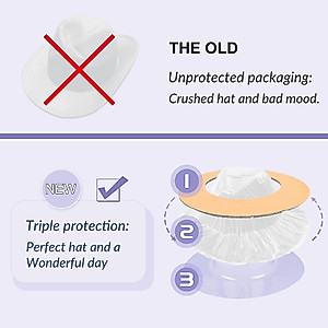 KUJUHA Women Men Wide Brim Fedora Hat