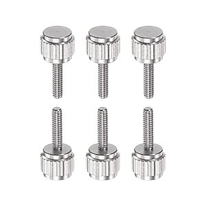HARFINGTON 10pcs Vernier Calipers Locking Screws M2x8mm Round Flat Head Knurled Thumb Knob Bolts
