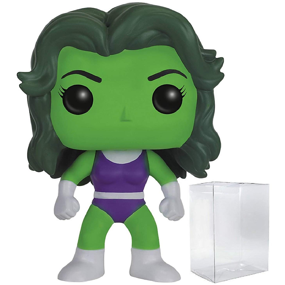 POP Marvel: She-Hulk Funko Vinyl Figure (Bundled with Compatible Box Protector Case), Multicolor, 3.75 inches