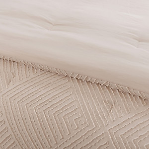 LAVACHEY Twin/Twin XL Comforter Set, White Tufted Boho Twin Size Bed Comforter Set for Girls Boys, Lightweight Kids Comforter Sets All Seasons (1Comforter 68"x90" & 1 Pillowcase 20''X26)