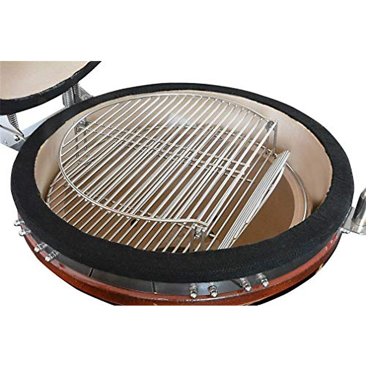 Onlyfire Stainless Steel Grill Expander Cooking Grate Fits for Charcoal Kettle Grills like Weber,Char-Broil and Ceramic Grills like Large Big Green Egg,Kamado Joe Classic,Pit Boss,Louisiana