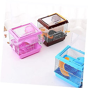 balacoo Hamster Cage Hamster Home Hamster Beds Guinea Cages Villa Cage for Small Pets Chinchilla Cage Pet Cage Hamster Cage Pink Transport Vehicle Travel Hamster Cages Pet House