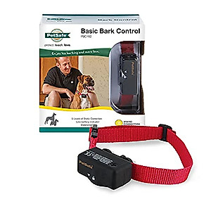 PetSafe Basic Bark Control Collar for Dogs 8 lb. and Up, Anti-Bark Training Device, Waterproof, Static Correction, Canine - Automatic Dog Training Collar to Decrease Barking, PBC-102