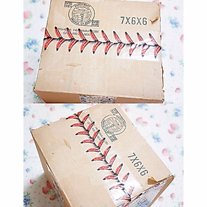 HOME&I Baseball Stitches Design Packaging Tape 44 Yard Cellophane Adhesive Baseball Tape Funny Home Decor,Scrapbooking,Baseball wrapping paper roll wall decals stickers (1 Pack-Baseball Design Tape)
