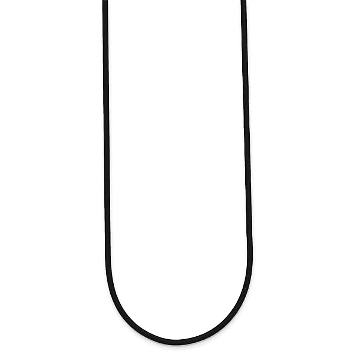 14k Yellow Gold 2mm 20 Inch Black Rubber Cord Chain Necklace Pendant Charm Leather Fine Jewelry For Women Gifts For Her