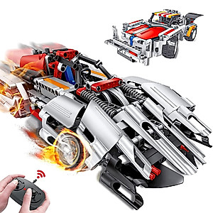 STEM Remote Control Car Building Toy Set for Kids 2 in 1 Snap Together Model Cars Kit to Build with 326 Pieces Cool Engineering Project Best Birthday Gifts for Boys Age 7-12 + Years Old