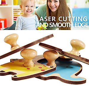 Wooden Puzzles for Toddlers 1-3 Animal Shape Chunky Puzzles 3 Pack Peg Puzzles for 12-18 Months Birthday Gifts for Preschool Boys and Girls Montessori Toys