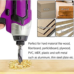 SeonFook 6PCS Stubby Drill Bit Set 1/4-Inch Quick Change Hex Shank 4241 High Speed Steel Woodworking Tool Bits for Drill Set Used in Tight Spaces