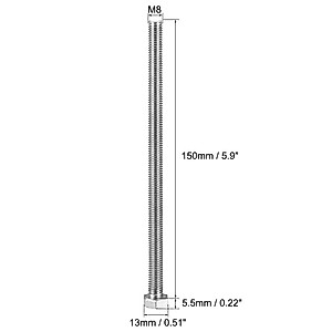 uxcell M8x150mm Hex Bolts 304 Stainless Steel Hexagon Screw Bolt 2pcs