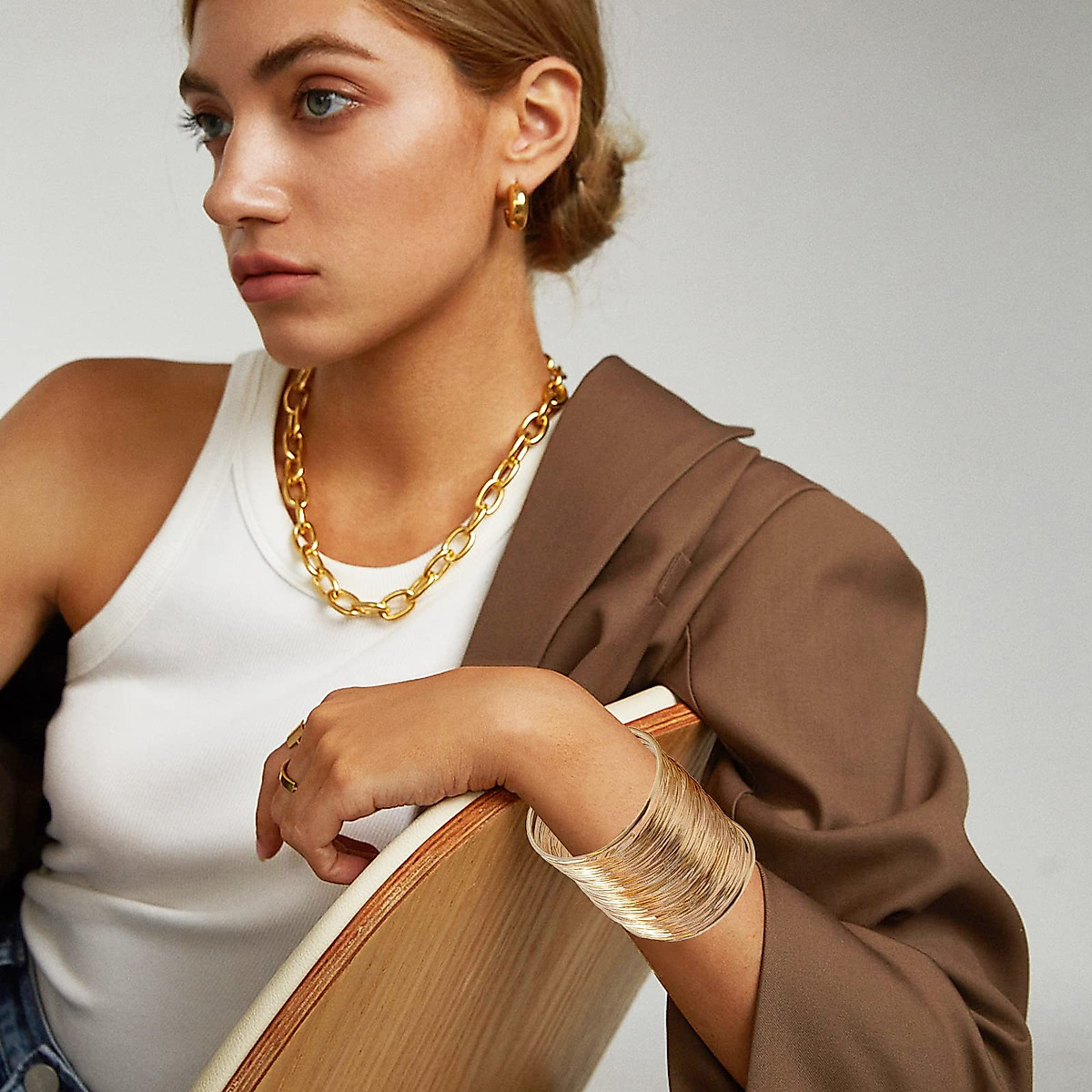 Bracelets Gold Plated Open Cuff Bangles Gift Choice for Women & Girls Fashion (Classic Bohemia)