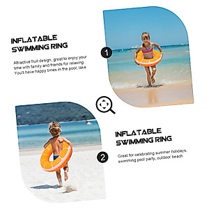 jojofuny 3pcs Fruit Swim Ring Pool Floats Fruit Pool Tubes Toys for Kids Toddler Playset Beach Toys Kid Toys Fruit Swimming Ring Children Toys Inflatable Pool Casual PVC Baby Swimming Pool